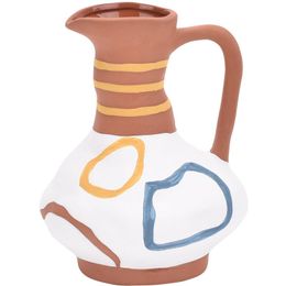 Signes Grimalt - Dekorationsvase Dekorative Vase -Vasen und brauner Halter 12x13x16cm 29954 - Marrón