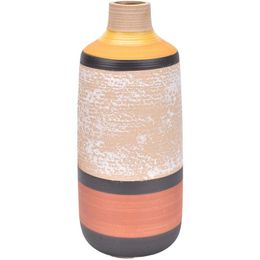 Signes Grimalt - Dekorationsvase Dekorative Vase -Vasen und braune Halter 10x10x25cm 29971 - Marrón