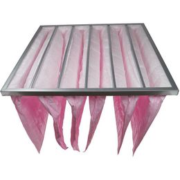 Taschenfilter für Klima- und Lüftungsanlagen - Filter F7, 59,2 x 59,2 x 36 cm, Rosa - vhbw