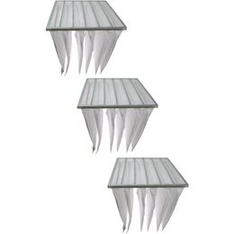 vhbw - 3x Taschenfilter für Klima- und Lüftungsanlagen - Filter G4, 59,2 x 59,2 x 60 cm, Weiß