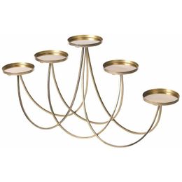 Beliani Kerzenständer Gold Eisen 38 cm 5-flammig Modern Glamourös Handgefertigt Tischdeko Deko Haushalt & Wohnen Wohnzimmer Schlafzimmer Hochzeit