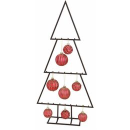 Spetebo - Metall Tannenbaum für Zierschmuck - 117 cm - Deko Weihnachtsbaum Tanne schwarz Design Baum für Christbaumkugeln