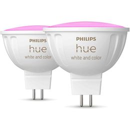 Philips Hue White & Col. Amb. MR16 Doppelpack Smarte Glühbirne RGB