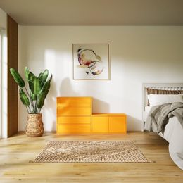 MYCS Sideboard Gelb - Sideboard: Schubladen in Gelb & Türen in Gelb - Hochwertige Materialien - 151 x 79 x 34 cm, konfigurierbar