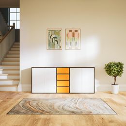 MYCS Sideboard Weiß - Sideboard: Schubladen in Gelb & Türen in Weiß - Hochwertige Materialien - 190 x 79 x 34 cm, konfigurierbar