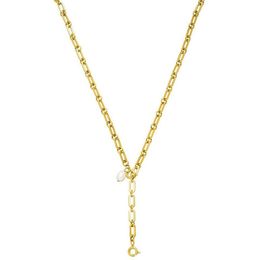 PURELEI Charm-Kette Schmuck Geschenk Zodiac Charm, 2148-Necklace-Charm-Zodiac, mit Keshi-Zuchtperle, gelb|goldfarben|weiß
