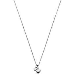 PURELEI Kette mit Anhänger Schmuck Geschenk Anhänger Herz und Solitär, 2149-Necklace-Brave, mit Zirkonia (synth), silberfarben|weiß