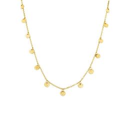 PURELEI Kette mit Anhänger Schmuck Geschenk Malihini, runder Strukturanhänger, Necklace-Malihini, gelb|goldfarben