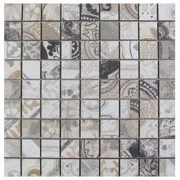 Mosaikfliese Ghirigori 31 x 31 cm beige-weiß Steinmaß: ca. 3,3 x 3,3 cm