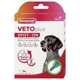 beaphar VetoPlus Spot-On für mittelgroße Hunde 15 - 30 kg 3x2 ml