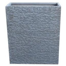 Raumteiler Pflanzgefäß Fiberglas grau 80 x 30 x 92 cm Brick-Optik