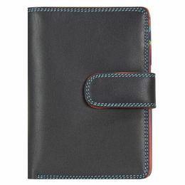 mywalit Medium Snap Wallet Geldbörse Leder 13 cm black-pace