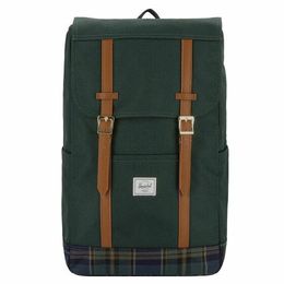 HERSCHEL Retreat Rucksack 43 cm Laptopfach darkest spruce winter plaid