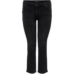 Only CARMAKOMA Regular-fit-Jeans CARALICIA REG STRT DNM DOT568 NOOS, schwarz
