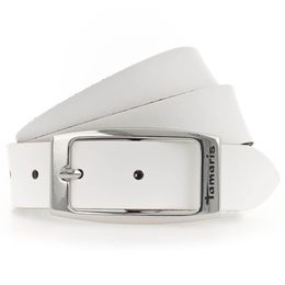 Tamaris G&uuml;rtel Damen Gr&ouml;&szlig;e 105 silber / offwhite