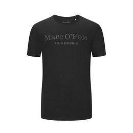 Marc O'Polo &Uuml;bergr&ouml;&szlig;e : Marc O'Polo, T-Shirt aus Baumwolle mit Logo-Print in Schwarz