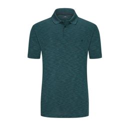 &Uuml;bergr&ouml;&szlig;e : Ragman, Poloshirt aus einem Baumwollgemisch in melierter Optik in Blau