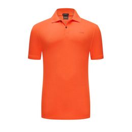 Übergröße : BOSS Orange, Poloshirt aus Baumwolle mit Logo-Print in Rot