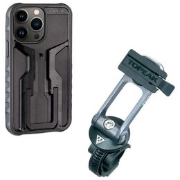 Topeak - RideCase für iPhone 13 Pro - Schutzhülle Gr mit Halter schwarz/ gray