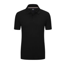 &Uuml;bergr&ouml;&szlig;e : BOSS, Poloshirt mit Logo-Stickerei in Schwarz