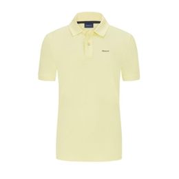 &Uuml;bergr&ouml;&szlig;e : Gant, Poloshirt in Piqu&eacute;-Qualit&auml;t mit Logostickerei in Gelb