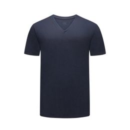 Übergröße : Mey, T-Shirt mit V-Ausschnitt, Dry Cotton in Marine