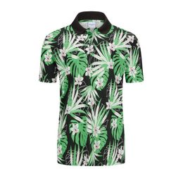 Jack & Jones &Uuml;bergr&ouml;&szlig;e : Jack & Jones, Poloshirt mit floralem Allover-Print in Wei&szlig;