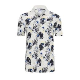 Jack & Jones &Uuml;bergr&ouml;&szlig;e : Jack & Jones, Poloshirt mit floralem Allover-Print in Schwarz