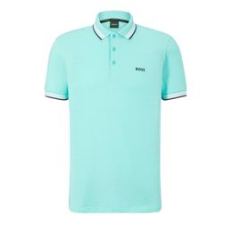 &Uuml;bergr&ouml;&szlig;e : BOSS Green, Poloshirt Paddy mit Kontraststreifen, Regular Fit in T&uuml;rkis