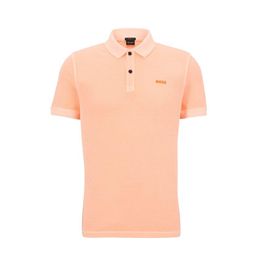 &Uuml;bergr&ouml;&szlig;e : BOSS Orange, Poloshirt aus Baumwolle mit Logo-Print in Orange