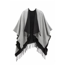 Lascana Strickponcho mehrfarbig Gr. für Damen