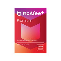 Mcafee+ PREMIUM - FAMILY, 1 Jahr, Code in einer Box [PC, iOS, Mac, Android] [Multiplattform]