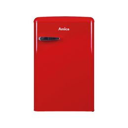 Amica VKS 15620-1 R Retro Edition Kühlschrank (E, 875 mm hoch, Rot)