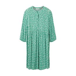 Tom Tailor Damen Plus - gemustertes Kleid, grün, Gr. 46