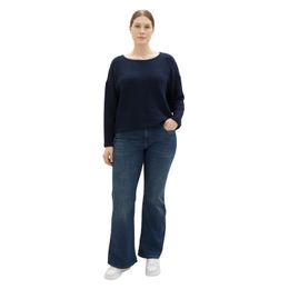 Tom Tailor Große Größen: Bootcut Jeans in Used-Optik, blue Denim, Gr.48