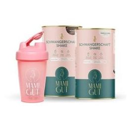 MamiGut Schwangerschaft Monatspaket + Shaker Nougat und Vanille-Keks