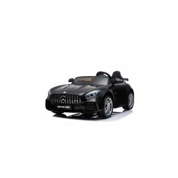 ES-Toys Kinder Elektroauto Mercedes GT R AMG, Zweisitzer, EVA-Reifen, 2x 35W schwarz
