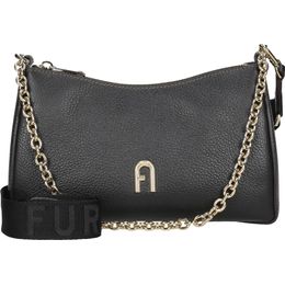 Furla Schultertasche, Leder, Reißverschluss, für Damen, schwarz