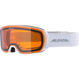 Alpina Skibrille "Nakiska", Fogstop, Panoramascheibe, weiß, OneSize