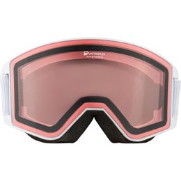 Alpina Skibrille "Narkoja Q", Anti-Beschlag, verspiegelt, weiß, OneSize