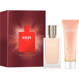 BOSS Alive Duft-, Duftset (Eau de Parfum 30 ml, Body Lotion 50 ml), Damen, fruchtig/holzig, transparent