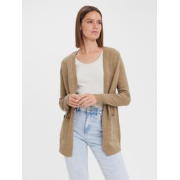 Véro Moda VERO MODA® Strickjacke, Eingrifftaschen, Rippbündchen, für Damen, braun, M