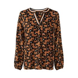 Heine Bluse Damen Größe 4XL cognac / schwarz / weiß