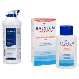 Aqeo Optiderm Creme & Balneum Intensiv Waschlotion Set