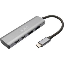 Digitus USB-C 4 Port HUB Alumin. Gehaeuse 2xUSB-A+2x USB-C Gen2