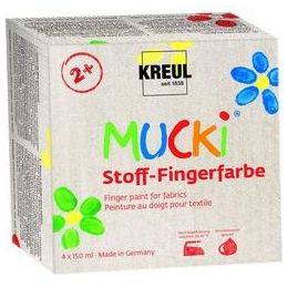 C. Kreul Kreul Mucki Stoff-Fingerfarbe 4er Set je 150 ml