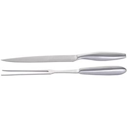Paella World Robustes Edelstahl Tranchier-Set 2-teilig, Messer und Gabel, ideal für Grill und BBQ