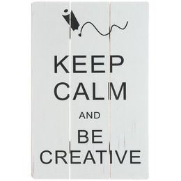 MyFlair Holzschild "Be creative"