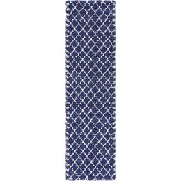 MyFlair Teppich "Temara Shag" Läufer Marineblau CA10383