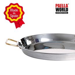 Paella World Original spanische Paella Pfanne Typ Valenciana 55cm Edelstahl